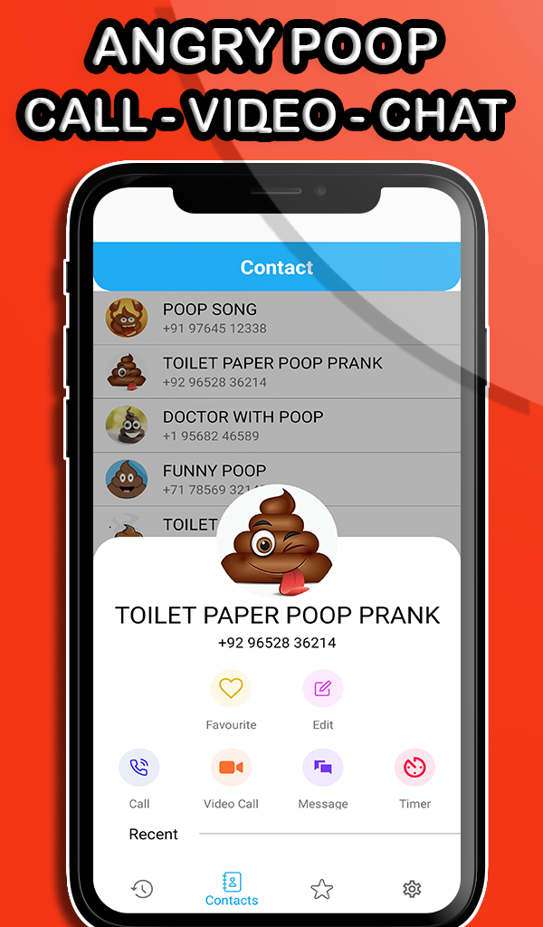 Incoming Call From Angry Poop - Fake Voice & video call and Texting ...
