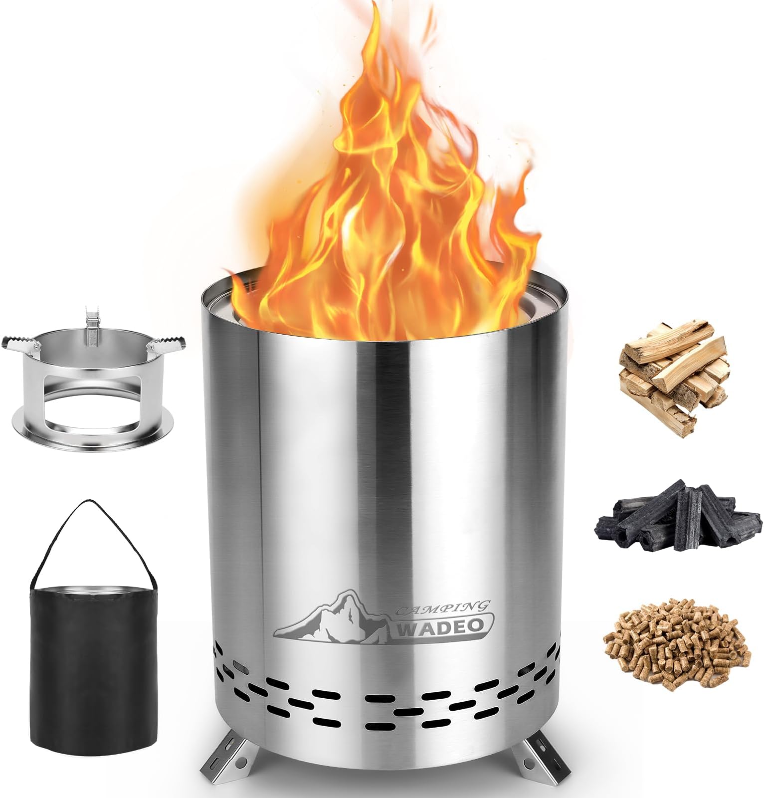 Amazon.com : WADEO Tabletop Fire Pit - 7.2 Inch Low Smoke Portable ...
