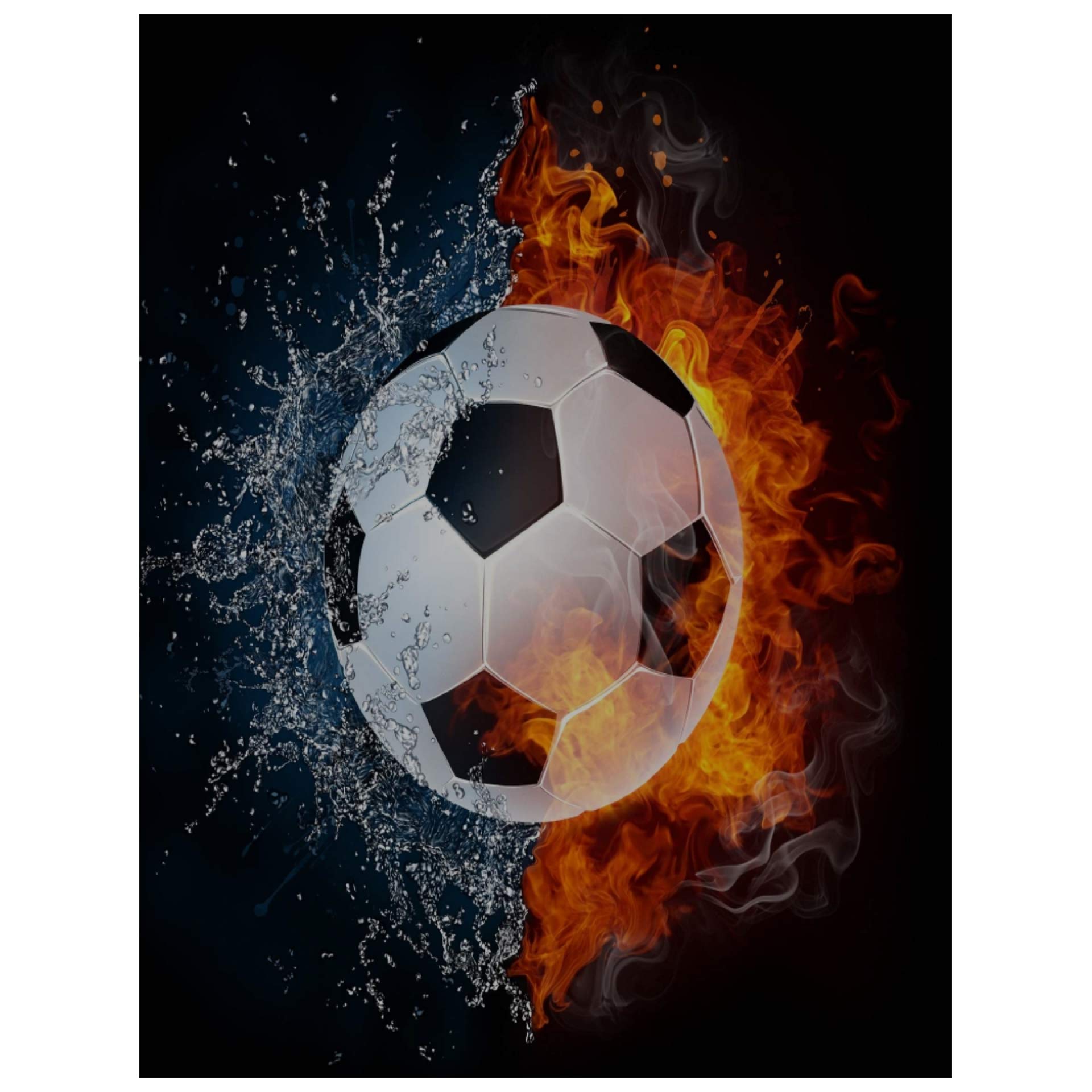 Soccer Ball On Fire Drawing