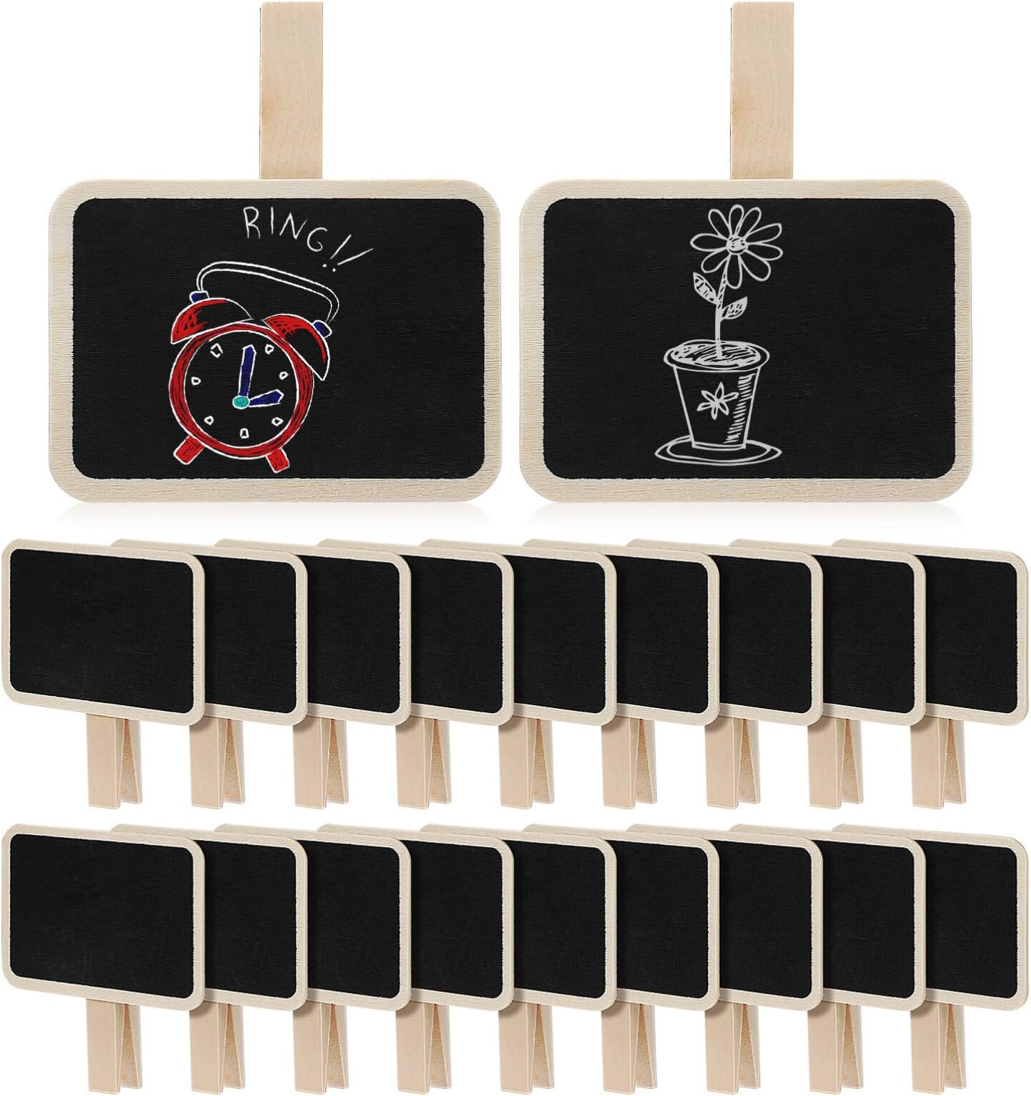 Amazon.com : Sustainable Greetings Juvale Mini Blackboard Clips - 12 ...