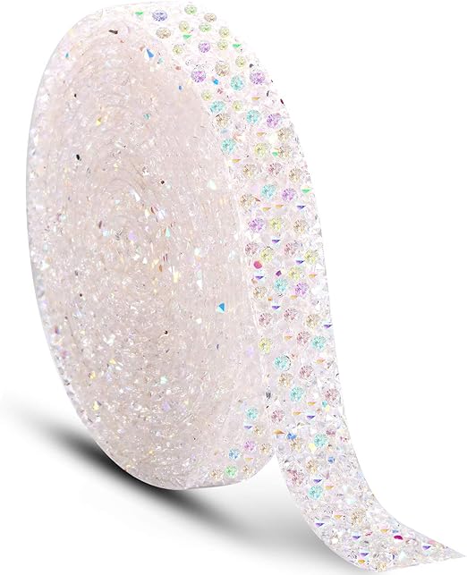 Crystal Rhinestone Ribbon 3 Yards Diamond Sparkling Bling Ribbons Roll ...