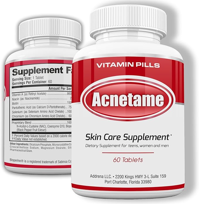Amazon.com: Acnetame Acne Pills- Vitamin Supplements for Acne Treatment ...