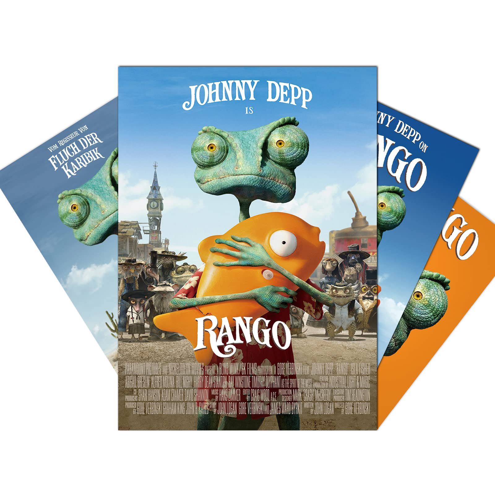 Rango Poster Cartoon Movie Posters Art Print Home Decor Living Room ...