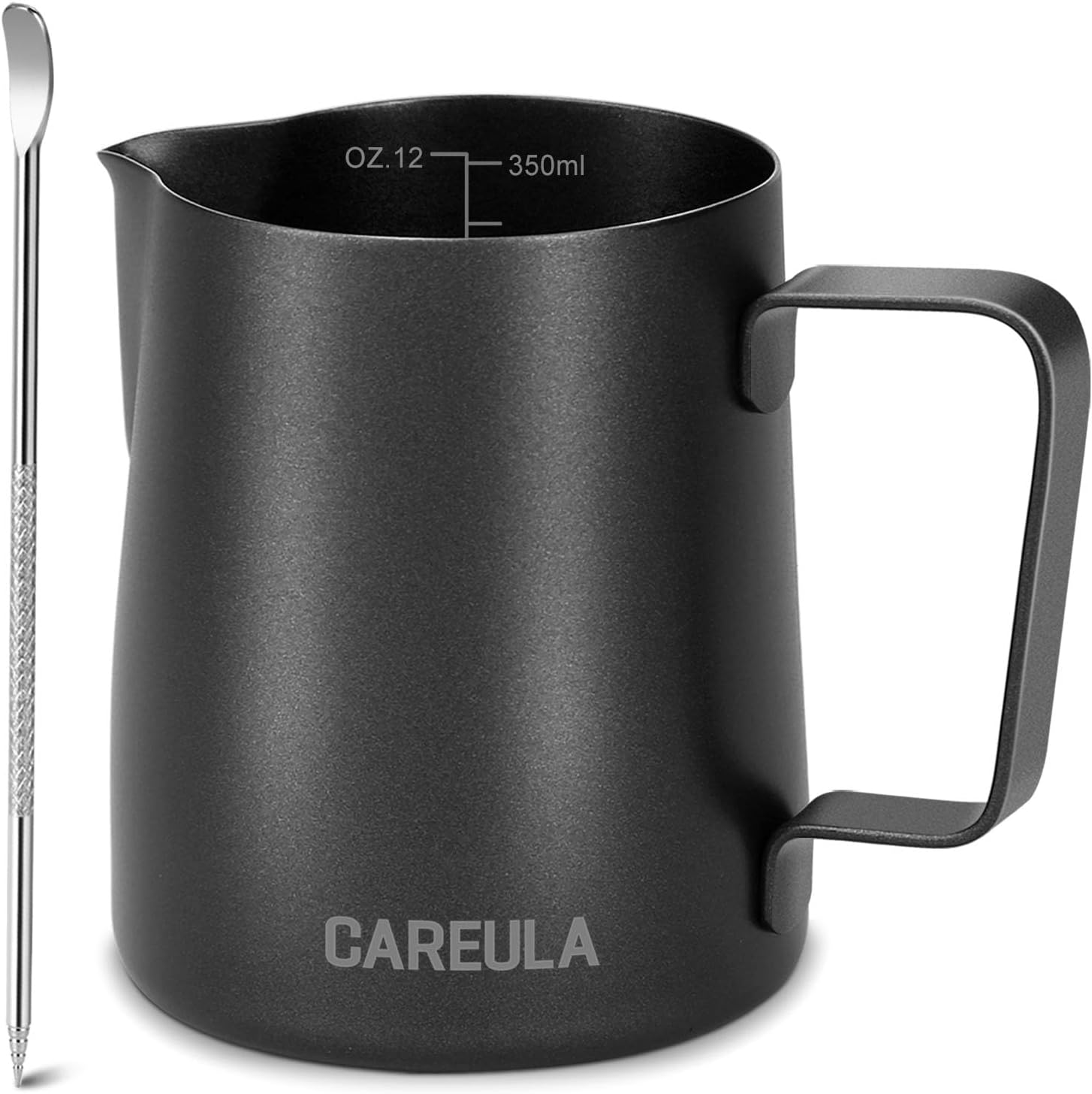 Amazon.com: Milk Frothing Pitcher, 12OZ/350ML Stainless Steel Espresso Steaming Pitcher Coffee ...