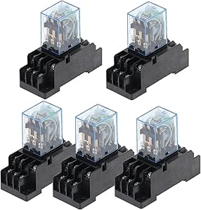 Amazon.com: Relay 5sets MY3NJ HH53P DC12V 24V 110V 220V AC Coil Power Relay General Purpose Mini ...