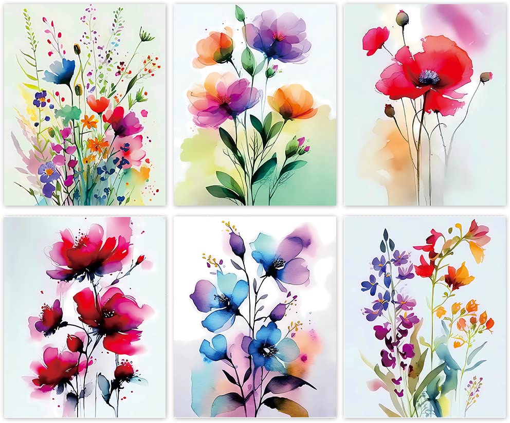 Colorful Wildflower Drawings