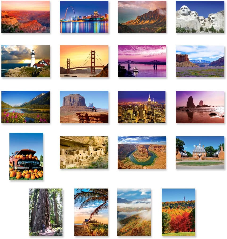 Amazon.com : AMERICA THE BEAUTIFUL postcard set of 20. Post card ...