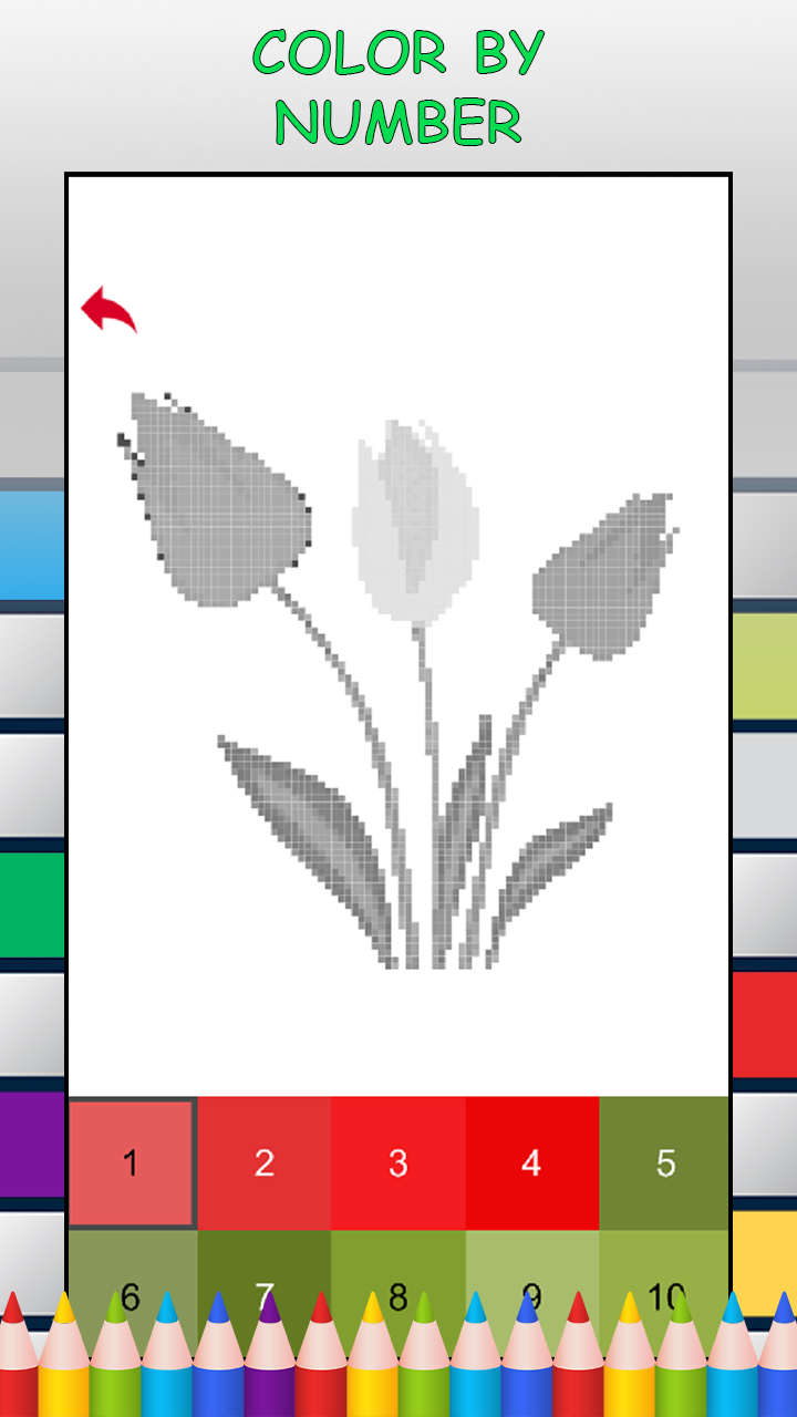Tulips Color by Number - FREE Pixel Art Game - Coloring Book Pages ...