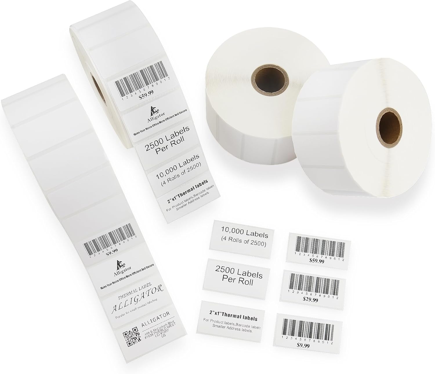 Amazon.com : ALLIGATOR 2x1 Thermal Shipping Labels, 2500 Labels per ...