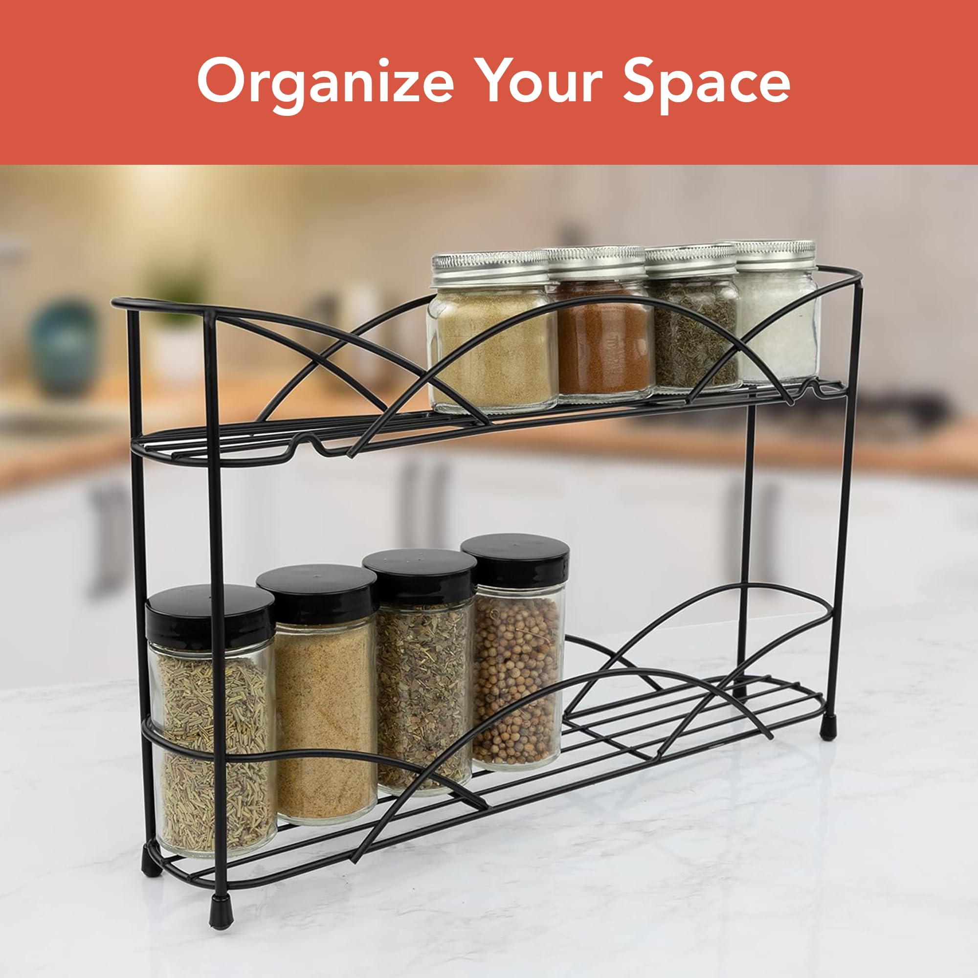 Snapklik.com : Spectrum Spice Rack Organizer For Countertop, 2 Tier ...