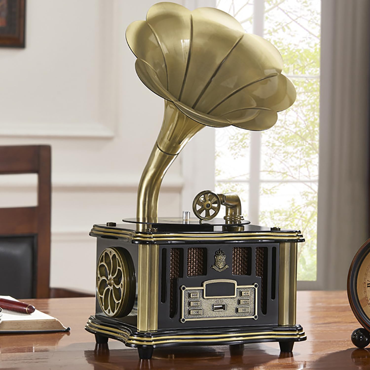 Buy Turntable Gramophone, Built-in 0.5 Inch Tweeter and 2-inch Full ...