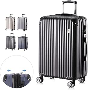 Amazon | [Yuweijie] スーツケース 機内持ち込み 拡張機能付き キャリーケース 超軽量 大容量 sサイズ 2泊3日用人気 頑丈 静音ダブルキャスター 耐久 隠しフック付き ...