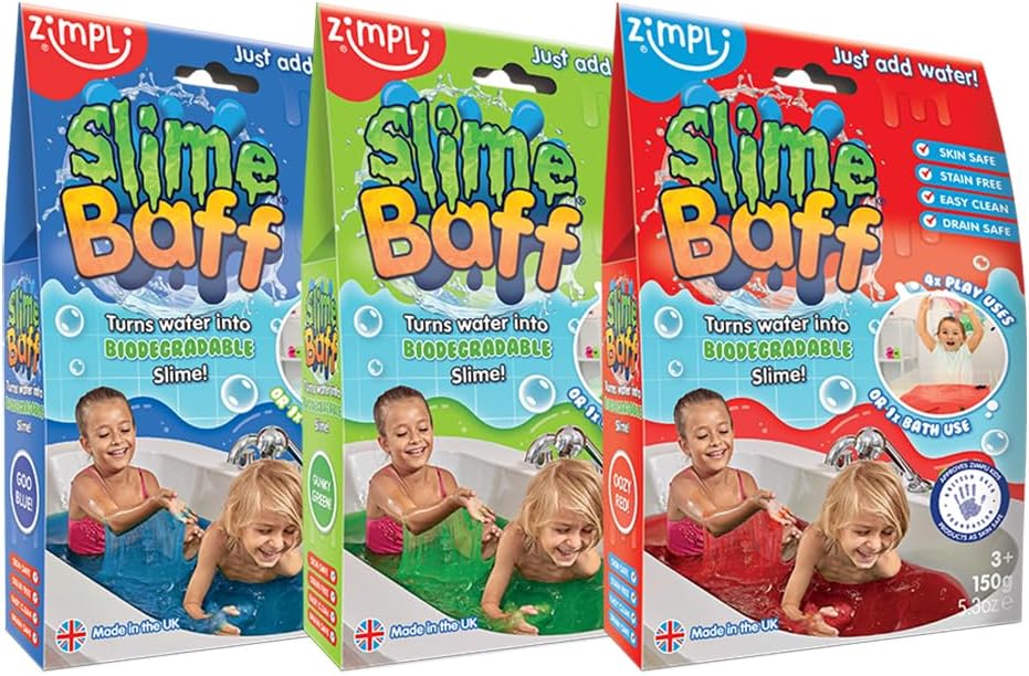 Amazon.com: Zimpli Kids 3 x Gelli Baff Bundle, Blue, Red & Green, Turn ...