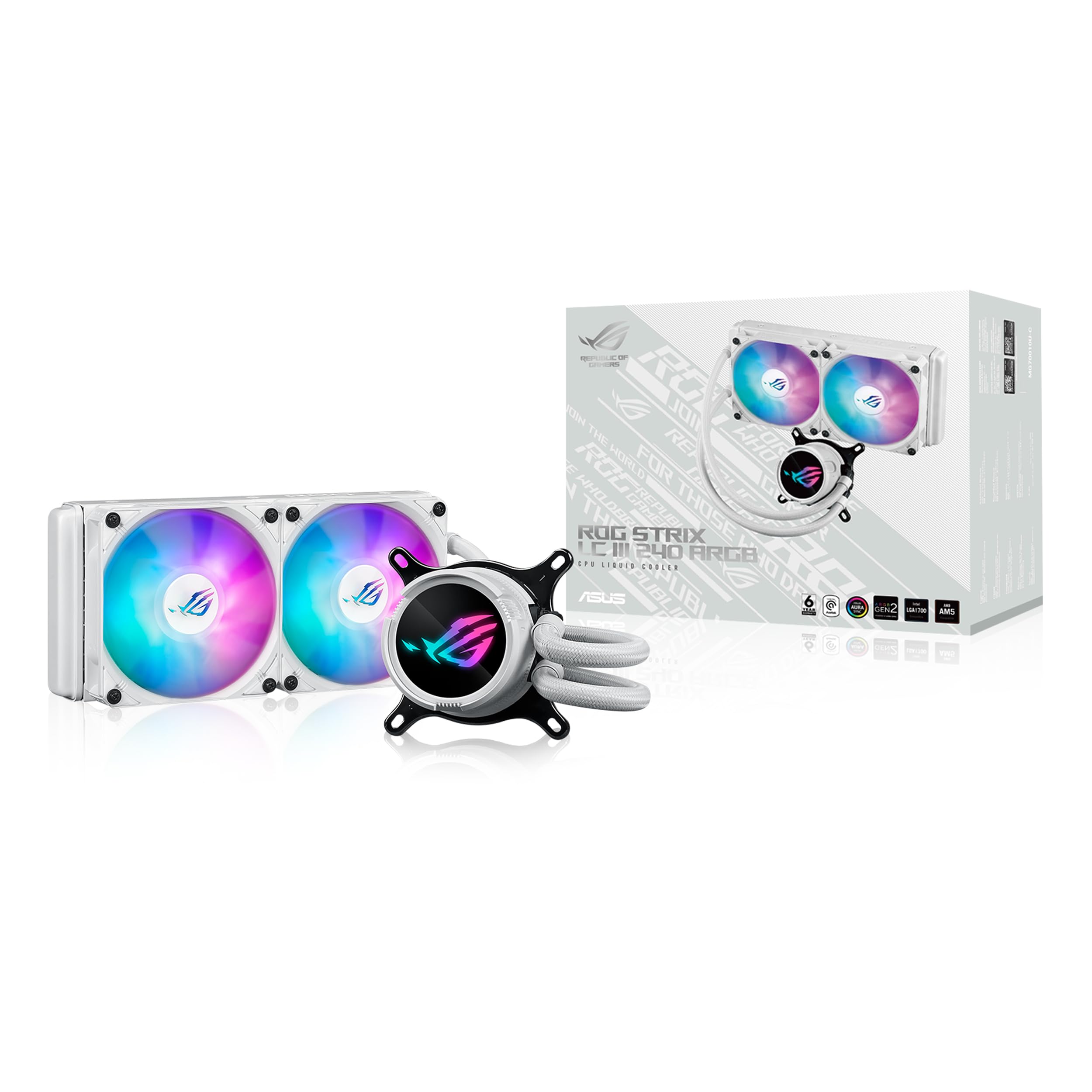 Buy ROG Strix LC III 240 ARGB White Edition All-in-one CPU Liquid ...