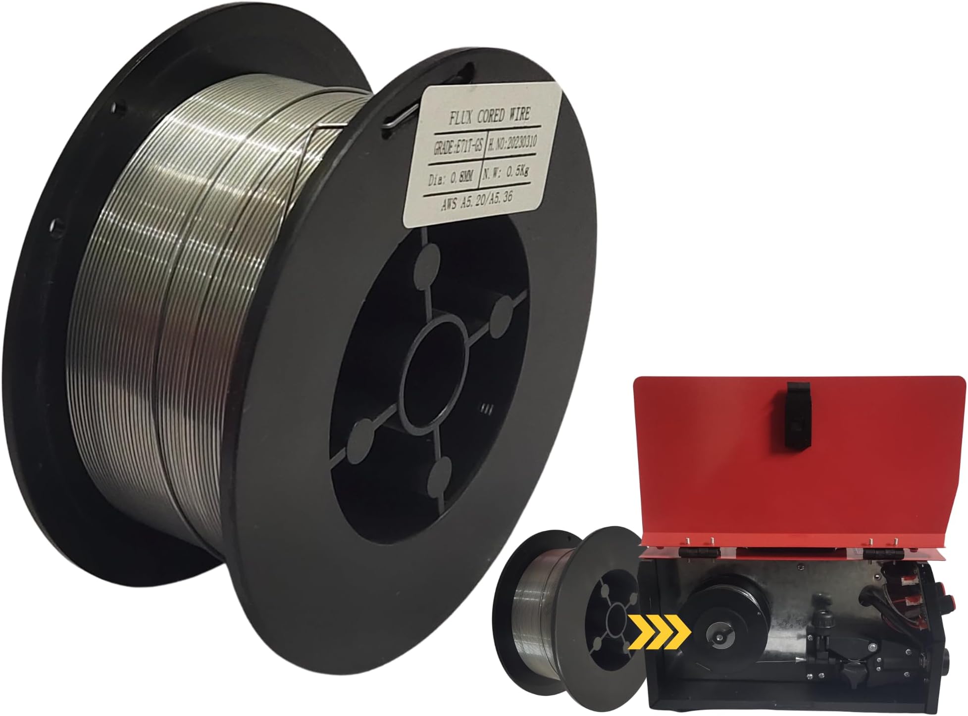 NITARA 0.8mm flux core gasless mig wire roll 500grams weight for ...