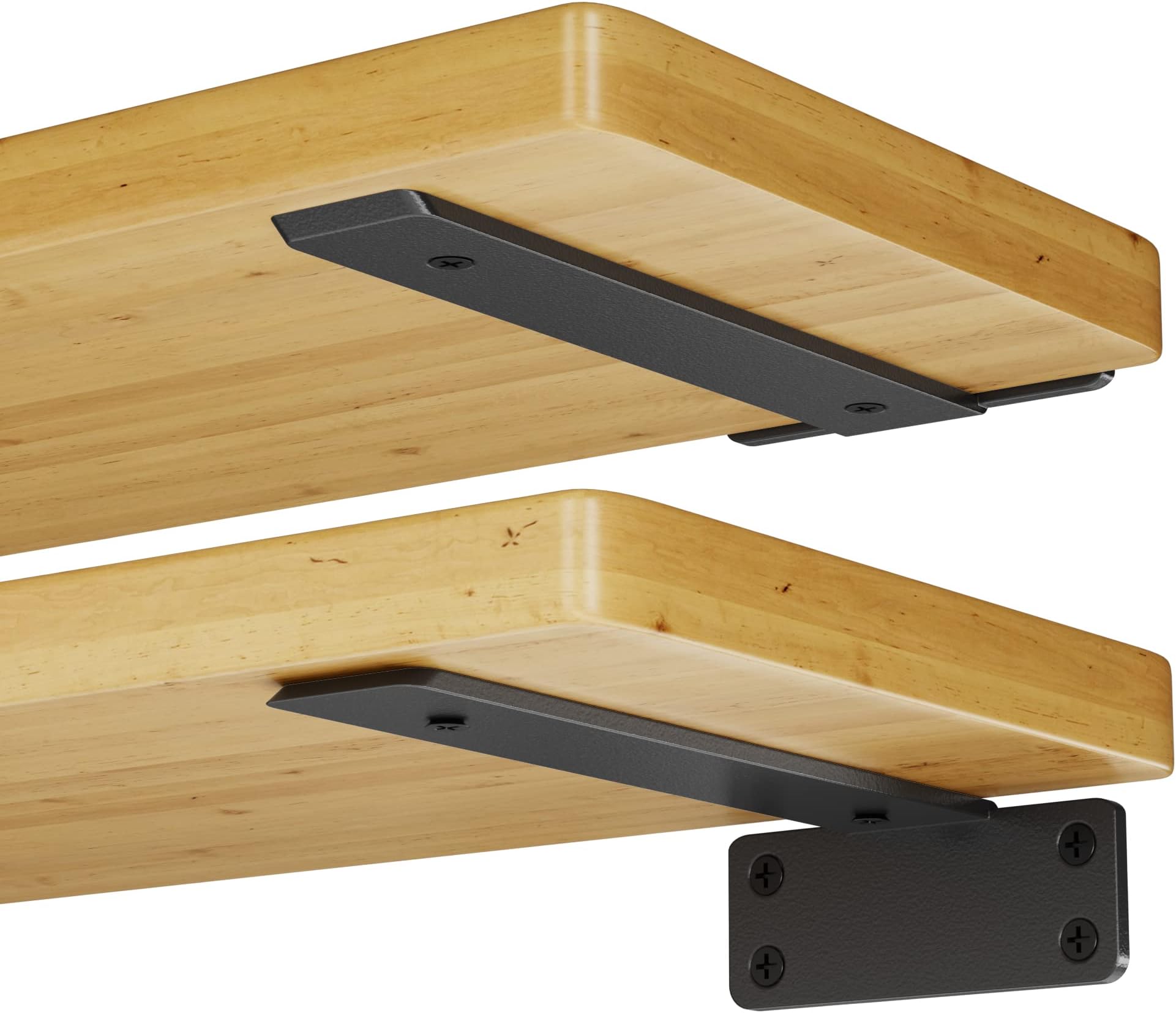 Amazon.com: Starunder 6 Pack Floating Shelf Brackets, 6 Inch Heavy Duty ...