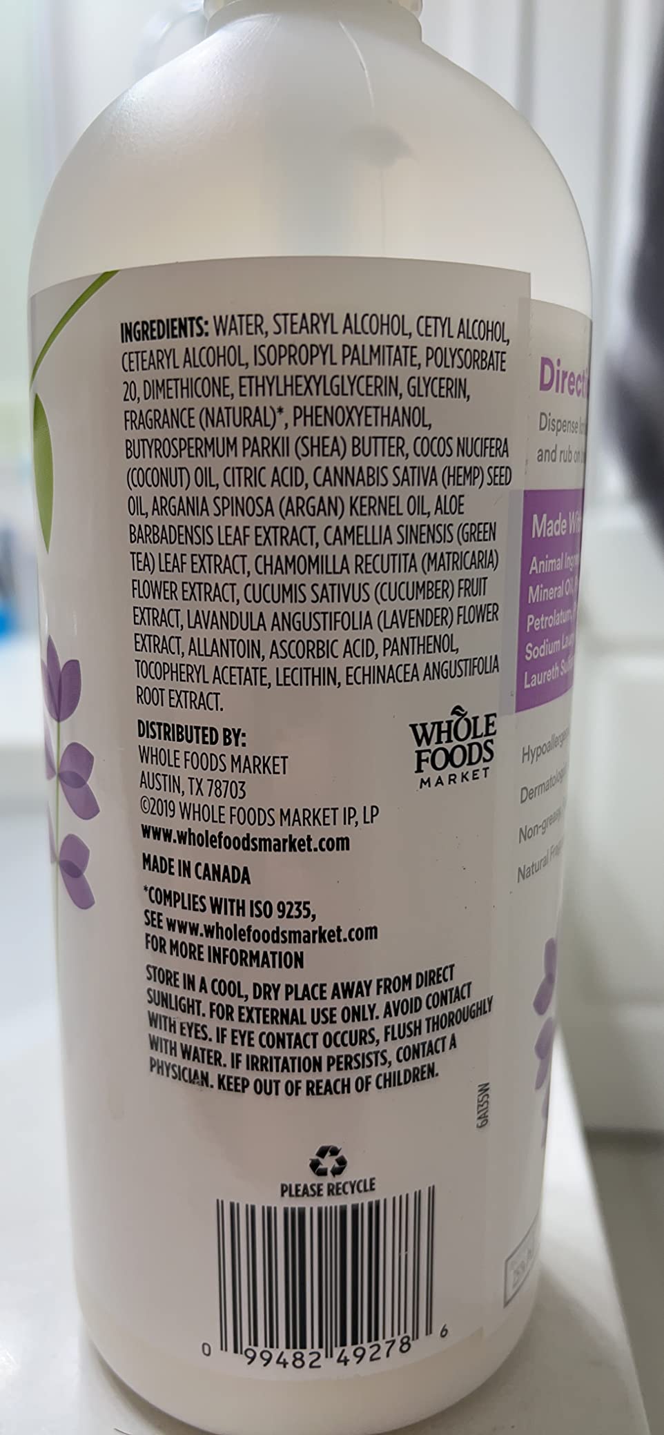 Amazon.com : 365 by Whole Foods Market, Lotion Maximum Moisture Aloe ...