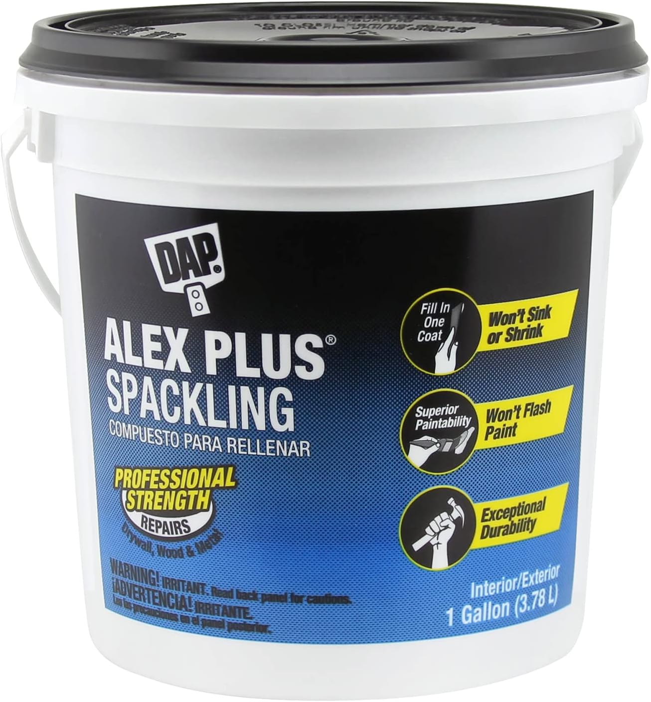 DAP INC 18745 Alex Plus PT Spackling, No Size, Plain 16 Fl Oz (Pack of ...