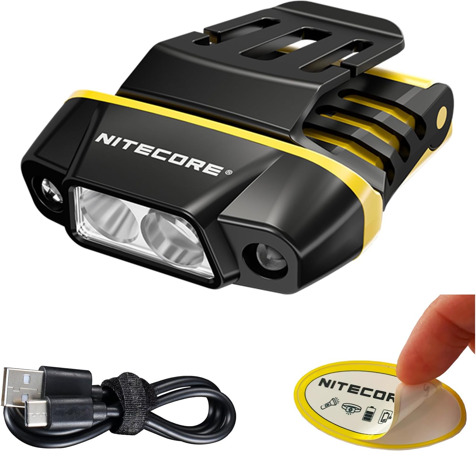 Amazon.com : Nitecore NU11 Clip-On Cap Light and Headlamp, 150 Lumen ...