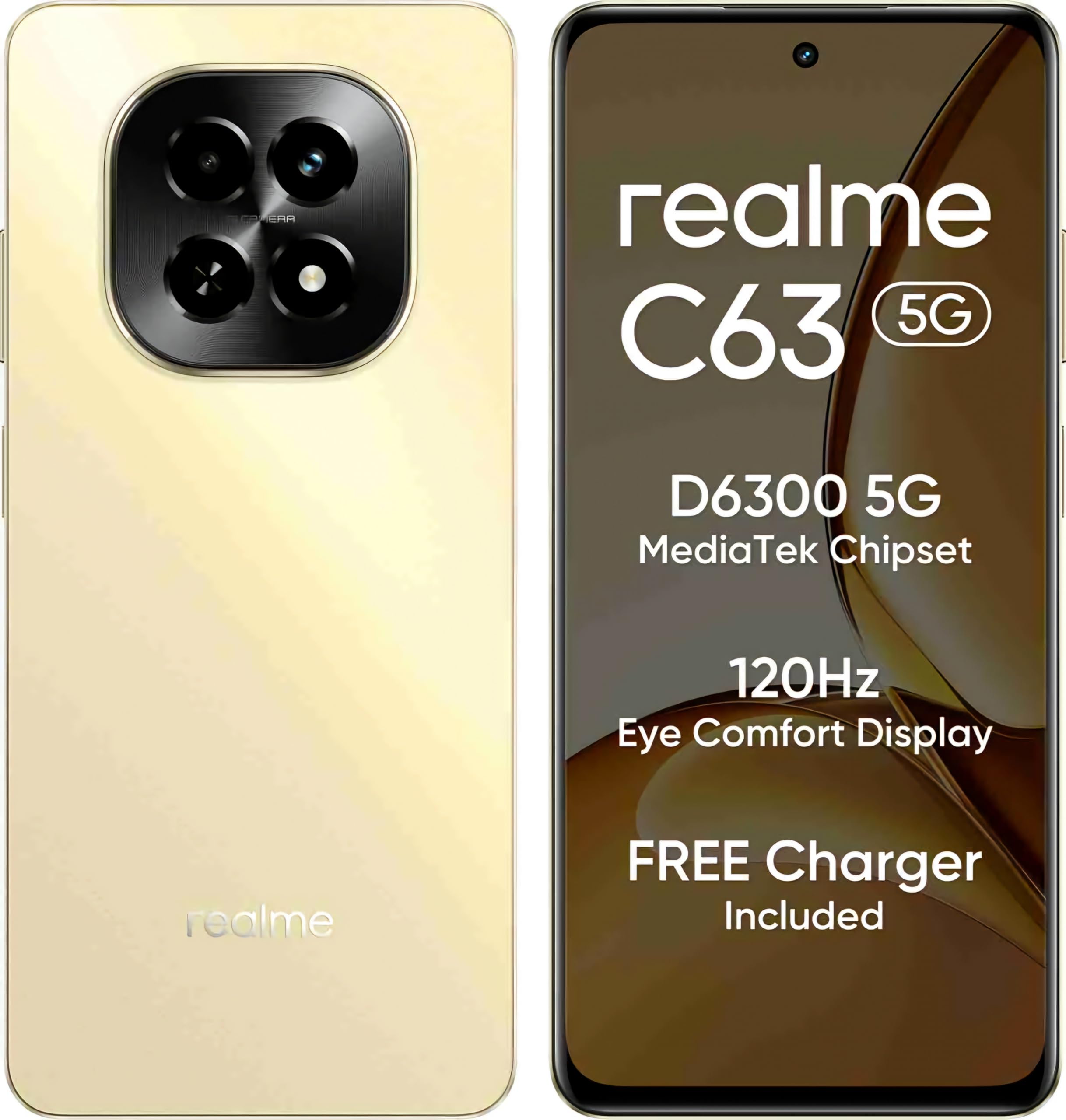realme C63 5G (Starry Gold, 4GB RAM, 128GB Storage) : Amazon.in ...