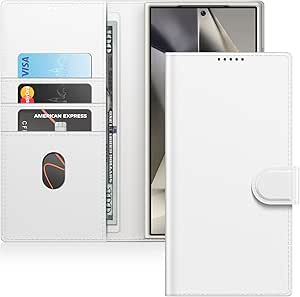 JETech Wallet Case for Samsung Galaxy S24 Ultra 5G, Shockproof PU Leather Magnetic Flip Cover ...