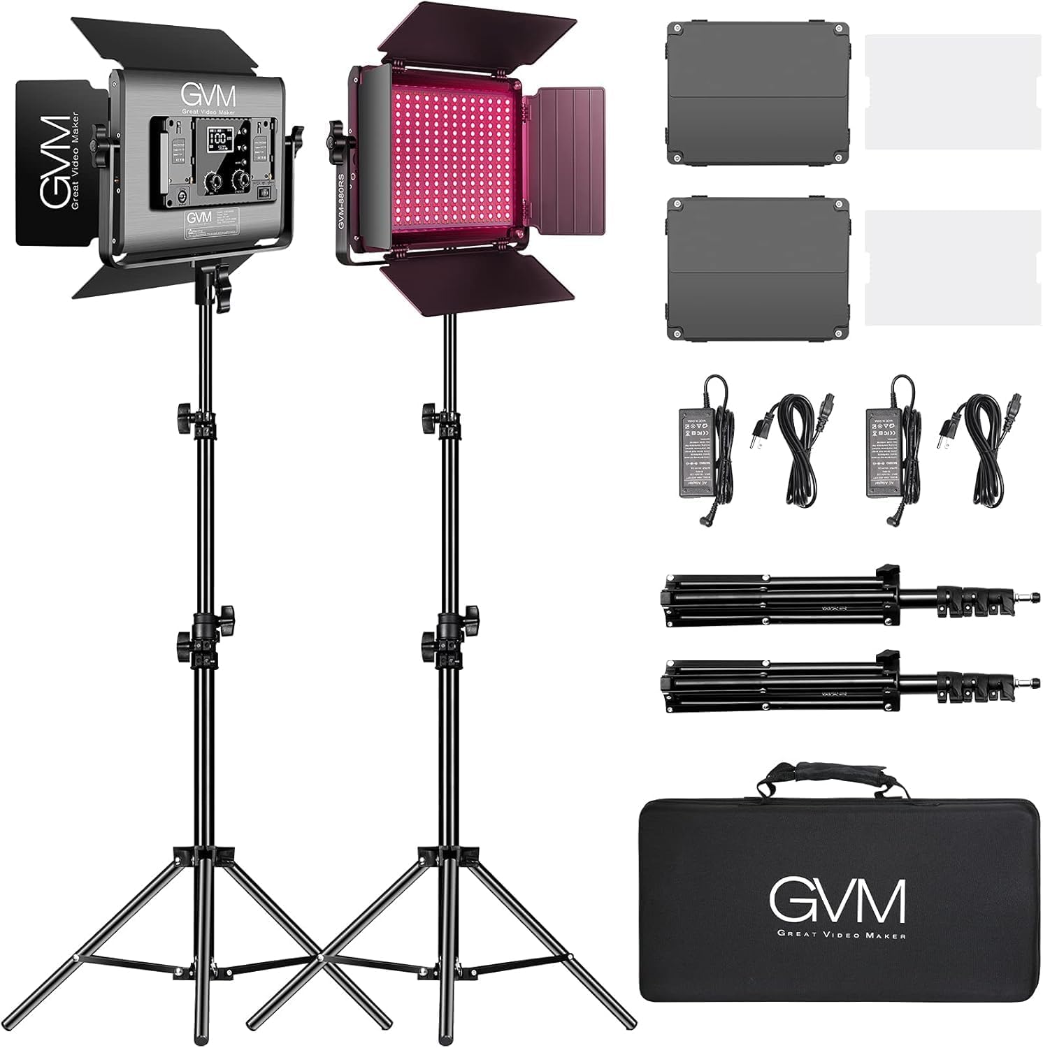 GVM RGB LED Video Light with APP Control, 60W 880RS Photography ...