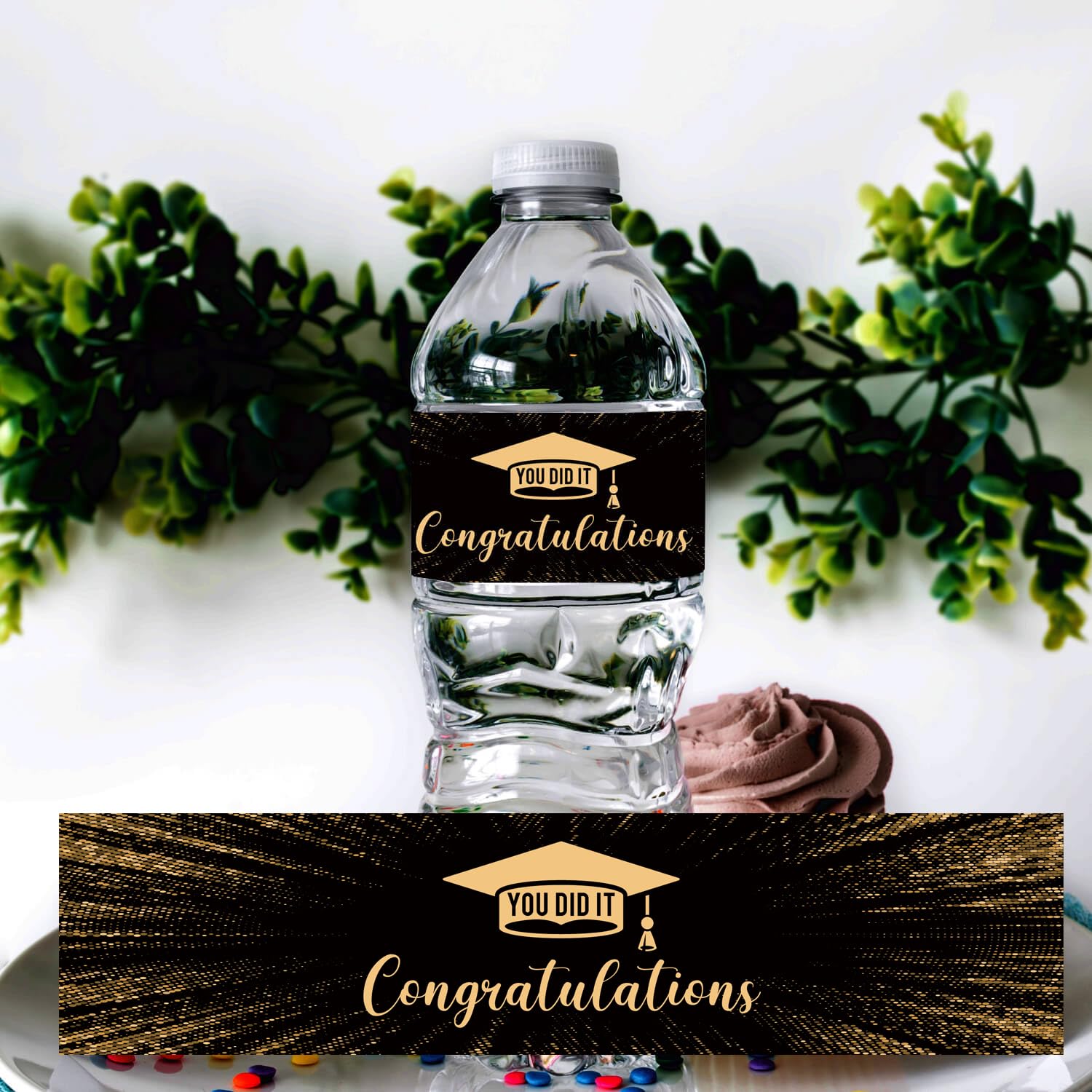 College Graduation Water Bottle Labels