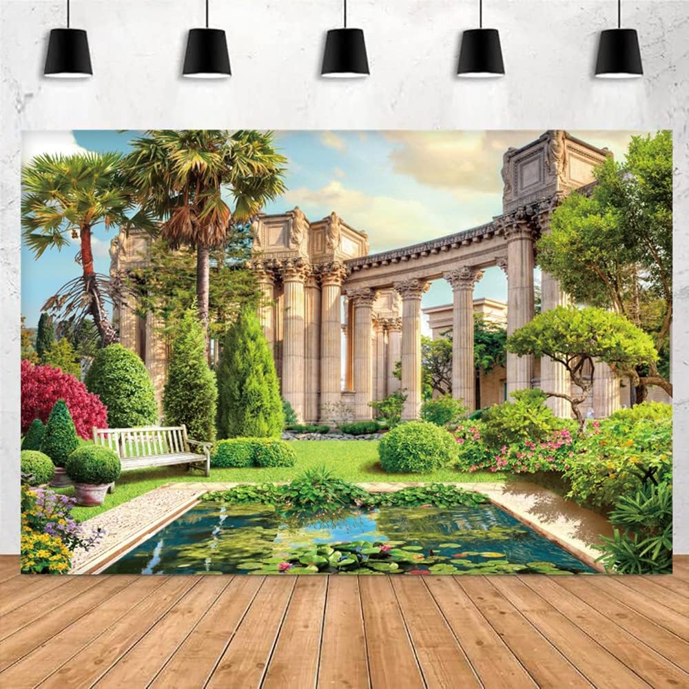 Amazon.com : OFILA Spring Secret Garden Backdrop 10x8ft Fairy Castle ...