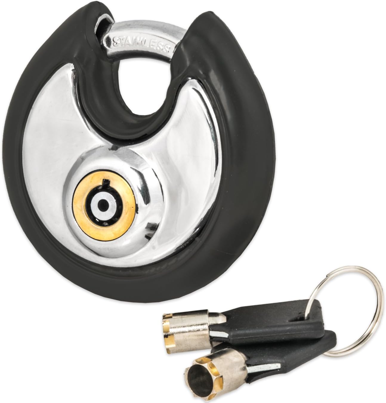 FJM Security SX-795 Hardened Steel Disc Padlock with Tubular Keyway ...
