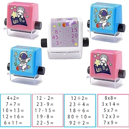 Amazon.com : 5PC Roller Digital Teaching Stamp,Addition, Subtraction ...