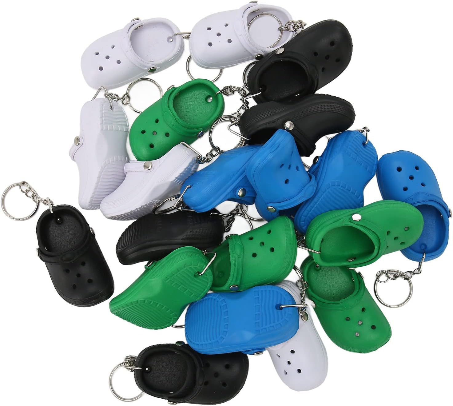 Hztyyier Mini Beach Slipper Keychain, Silicone Sandal Key Ring ...