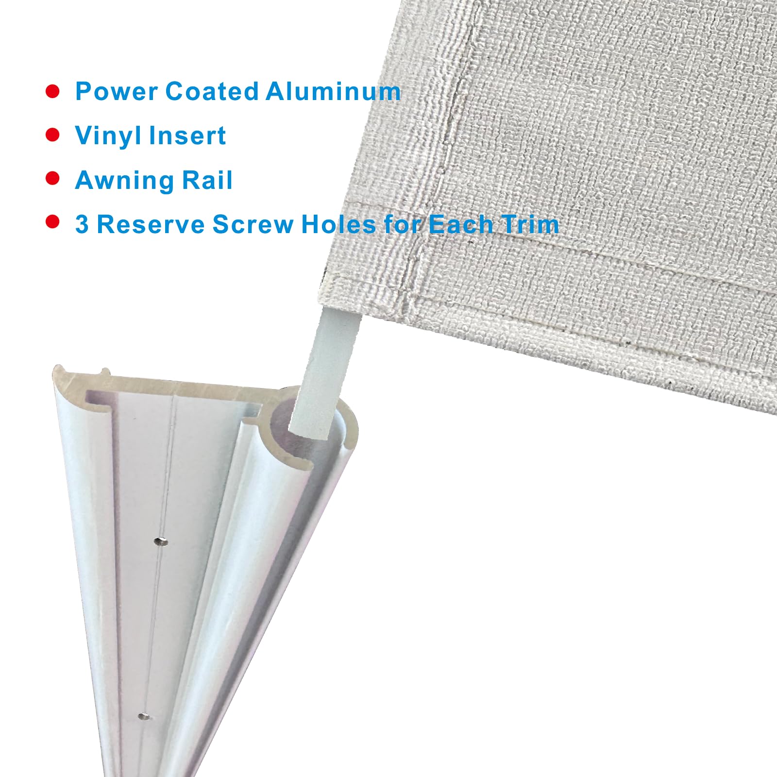 Snapklik.com : Dulepax RV Awning Trim, Aluminum RV Insert Roof Trim, 51 ...