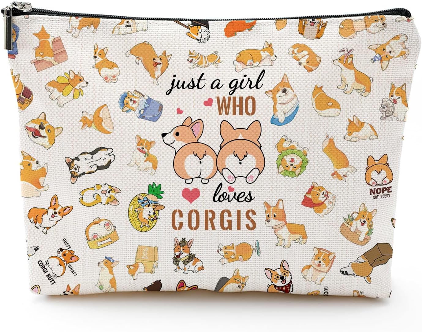 Amazon.com: NONETH Corgi Gifts for Corgi Lovers, Corgi Makeup Bag Gifts ...