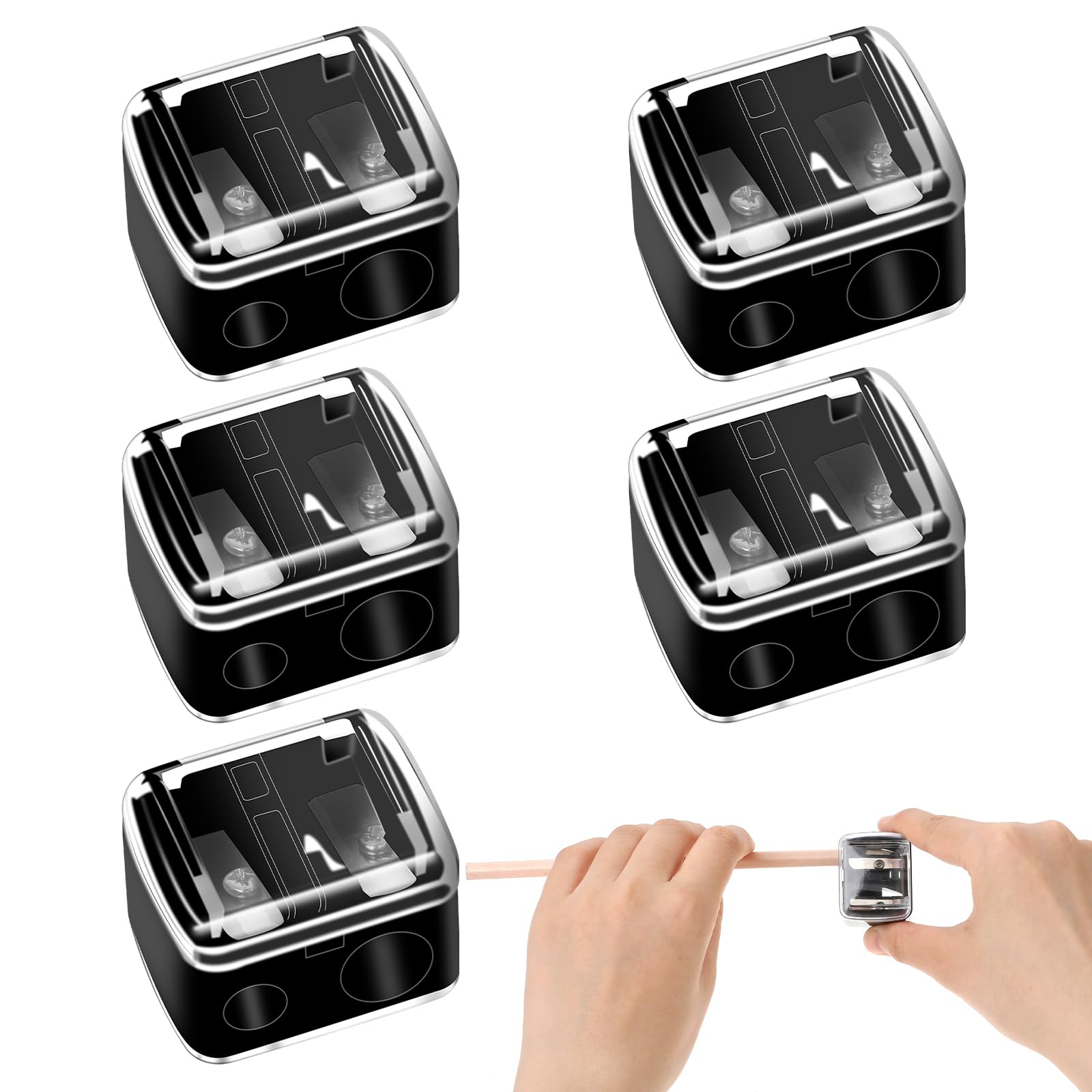 Amazon.com : 5 Pack Makeup Pencil Sharpener Dual, Eyeliner Sharpener ...