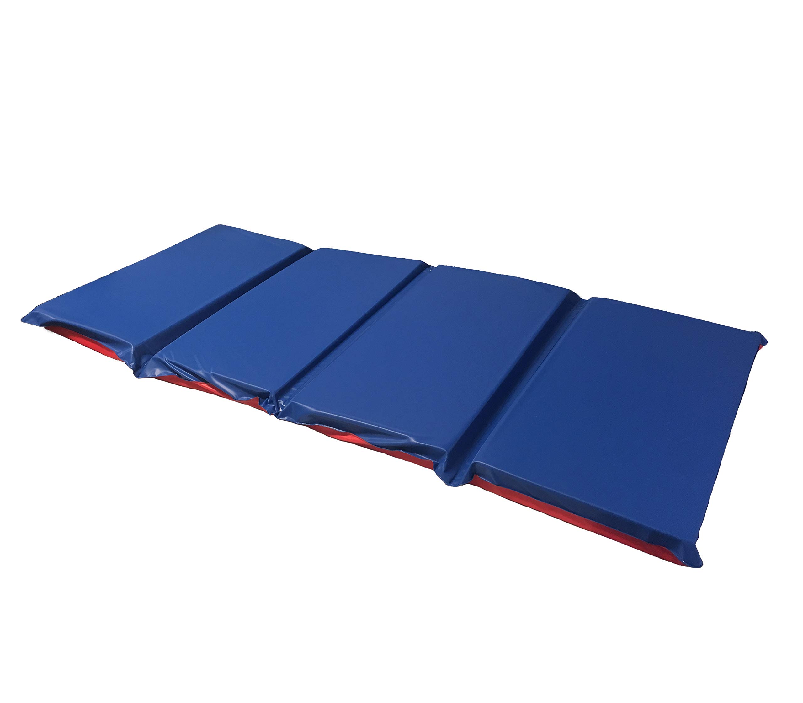KinderMat, 1.5 Inch Thick, 4-Section Rest Mat, Red/Blue, Great for ...