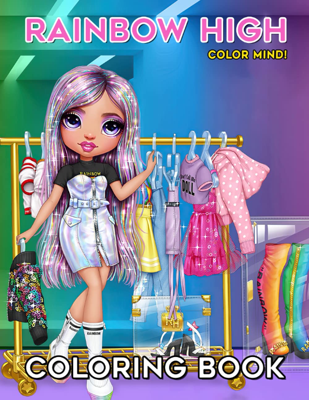 Buy Color Mind! - Rainbow High Coloring Book: High Quality Pages Of ...