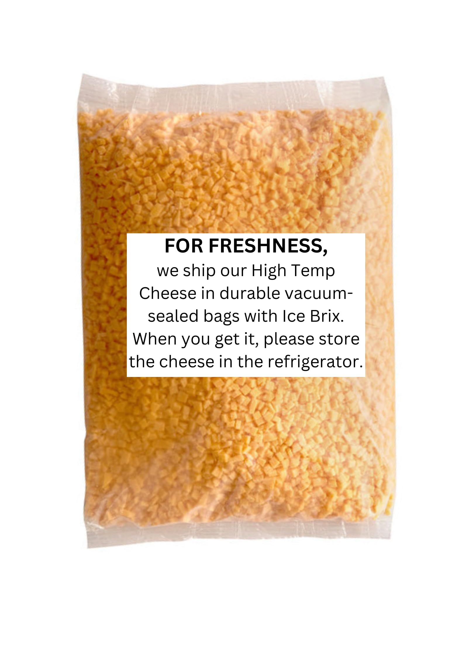 Amazon.com: High Temperature Diced Yellow Cheddar Cheese, 5 lb. Bag ...