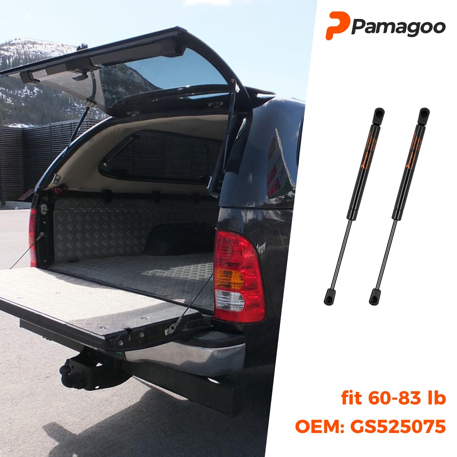 Snapklik.com : GS525075 SE185P75 18.5 Inch 75 Lbs Gas Strut Shocks Lift ...