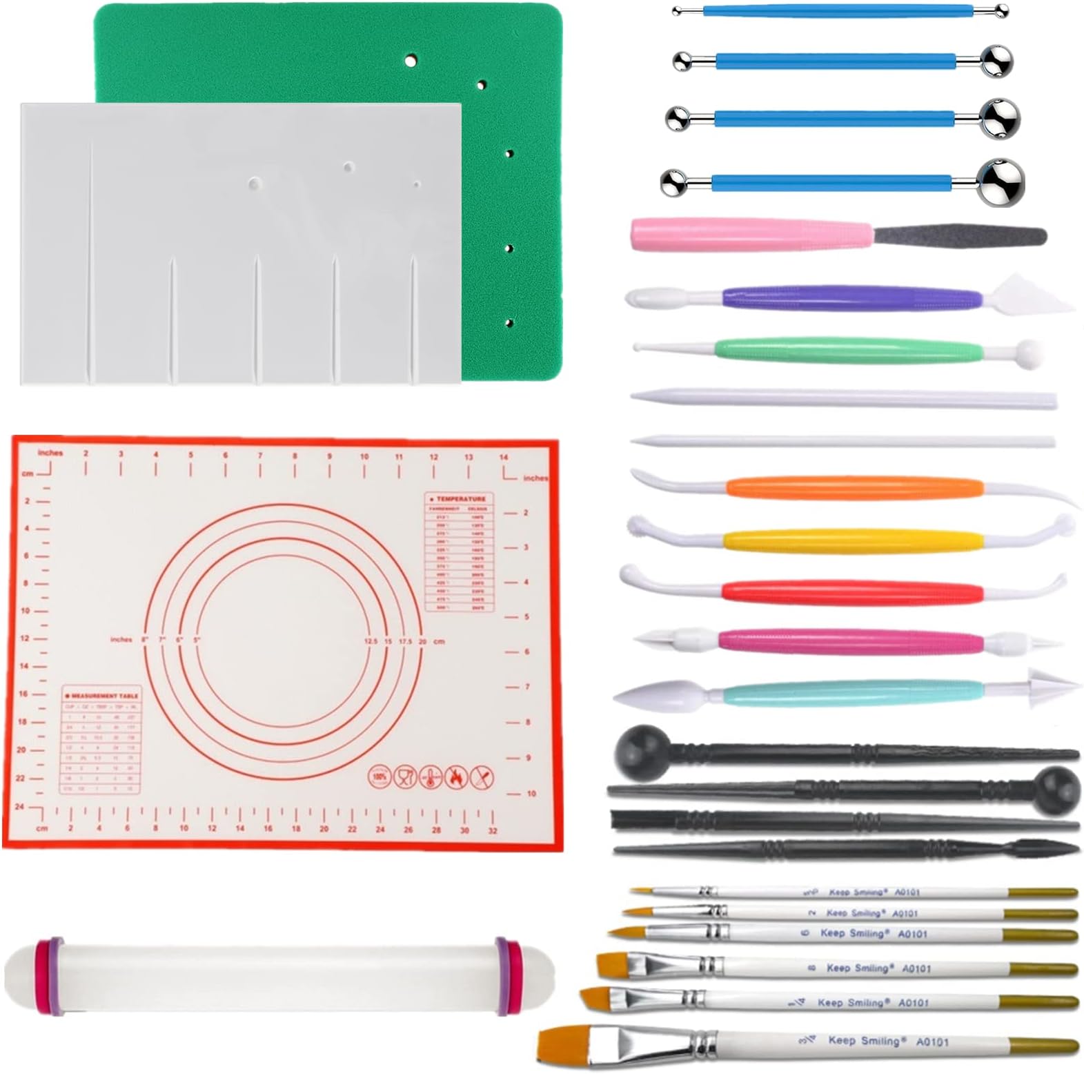 Amazon.com: Gum Paste Flower and Leaf Tools Kit 10 Sugar Flower ...