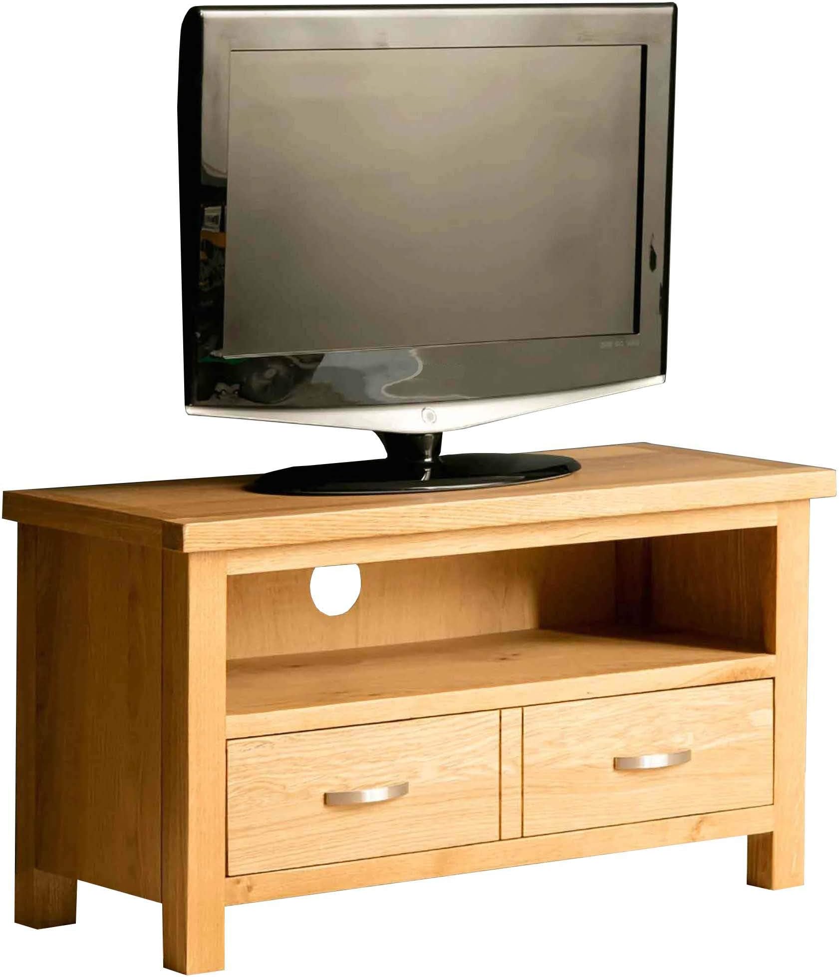 Surrey Oak Small TV Unit | Traditional Rustic Waxed 90 cm Solid Wood ...