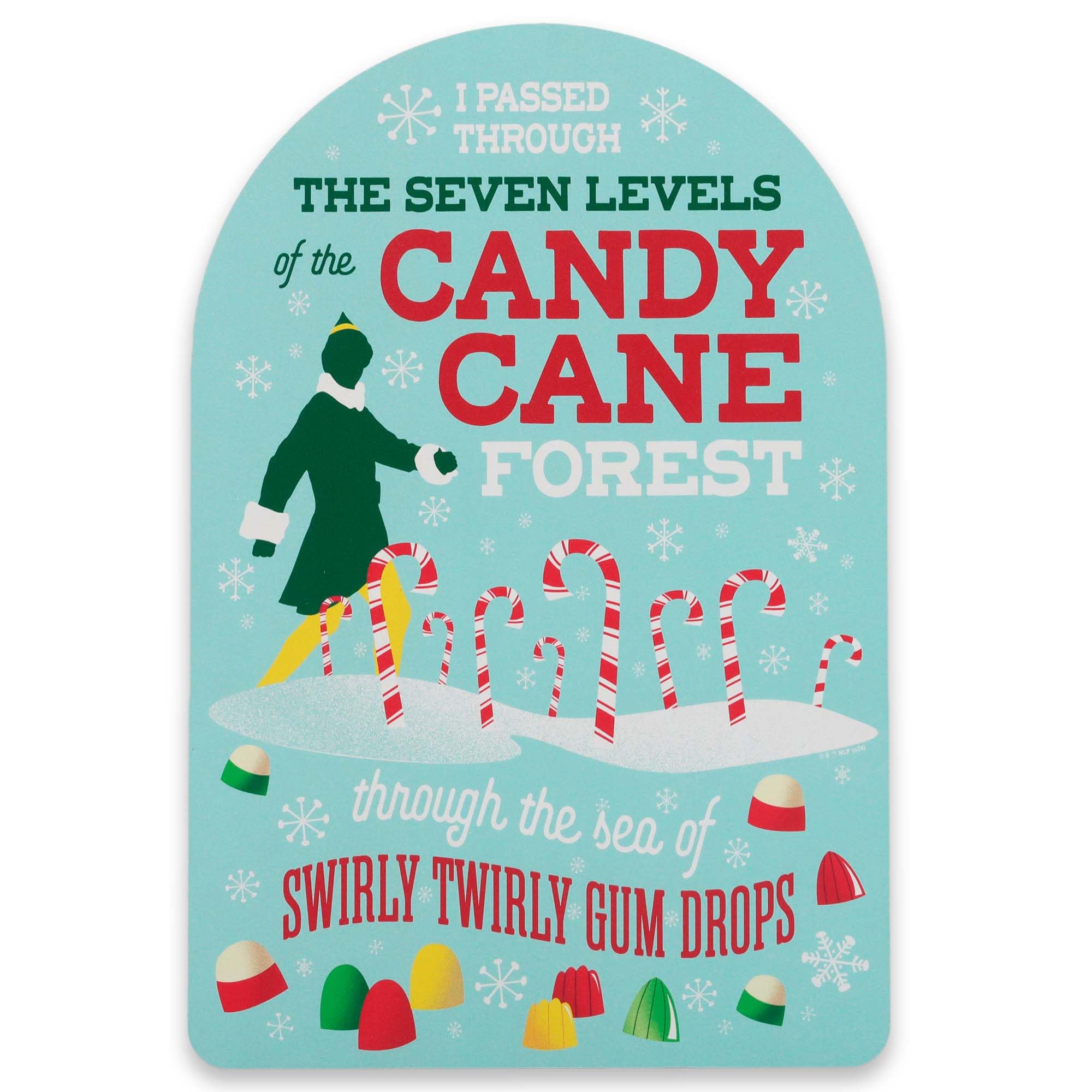 Amazon.com: Elf Movie Seven Levels of the Candy Cane Forest Wood Wall ...