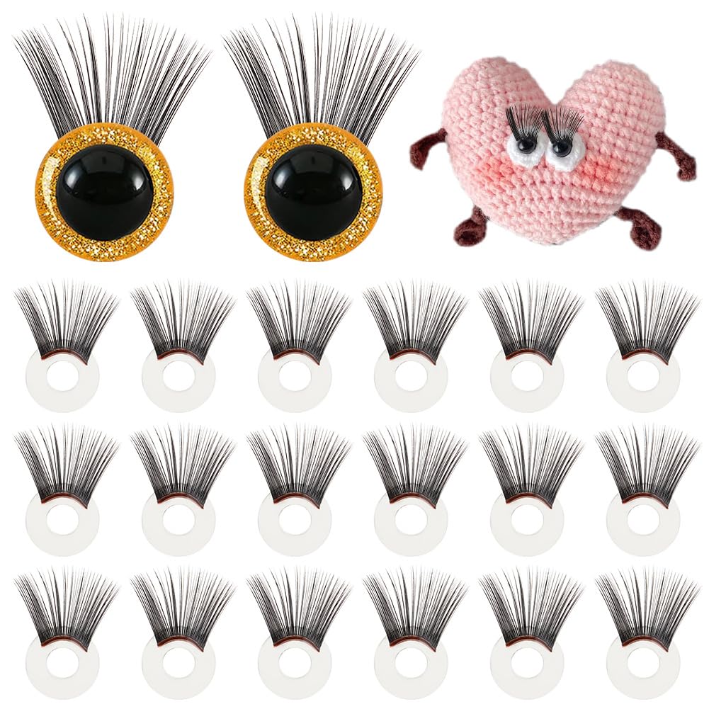 Amazon.com: PH PandaHall 20pcs Safety Eye Lashes Doll Eyelashes Eye ...