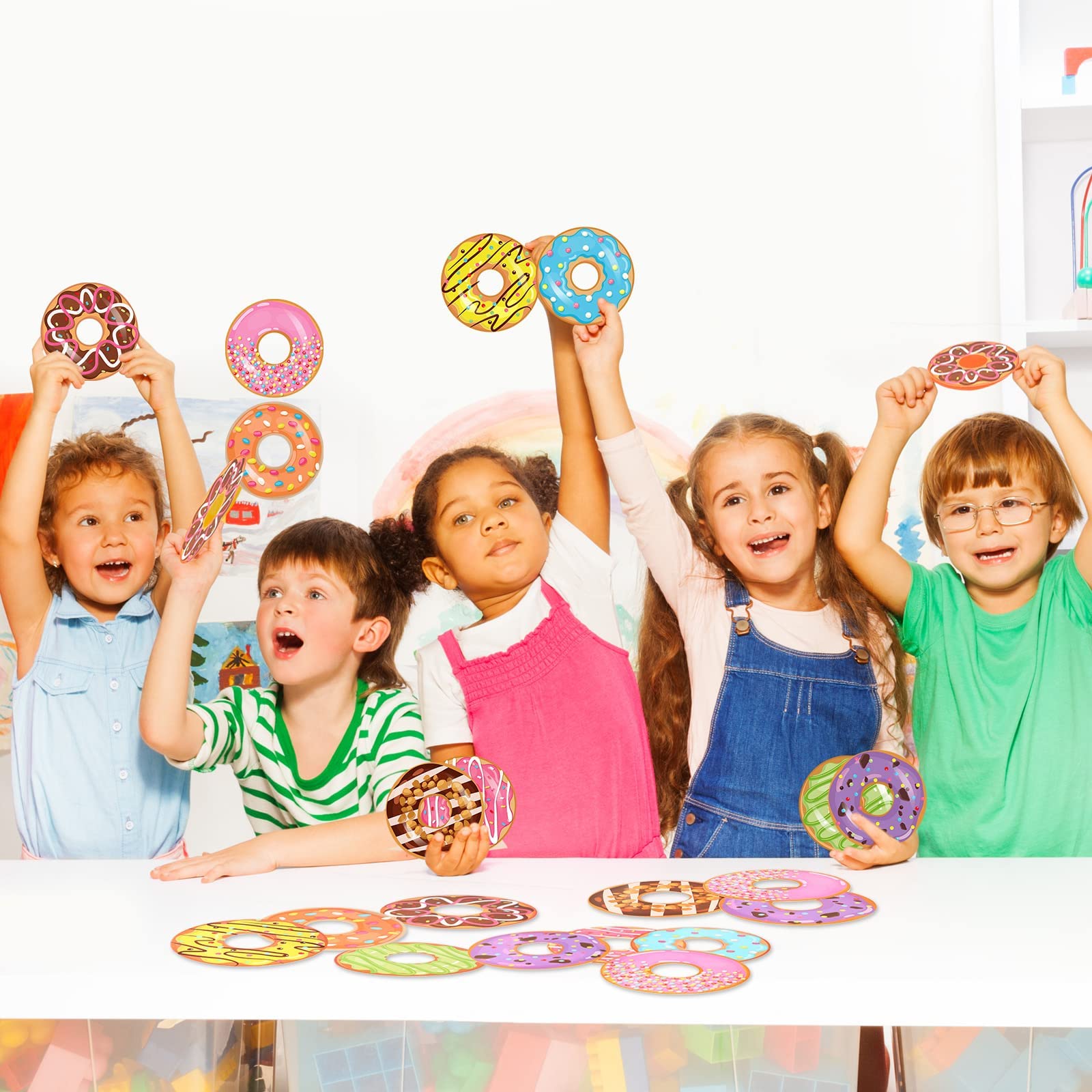 Snapklik.com : 45 Pcs Donuts Cutouts Bulletin Board Donut Cutouts Donut ...