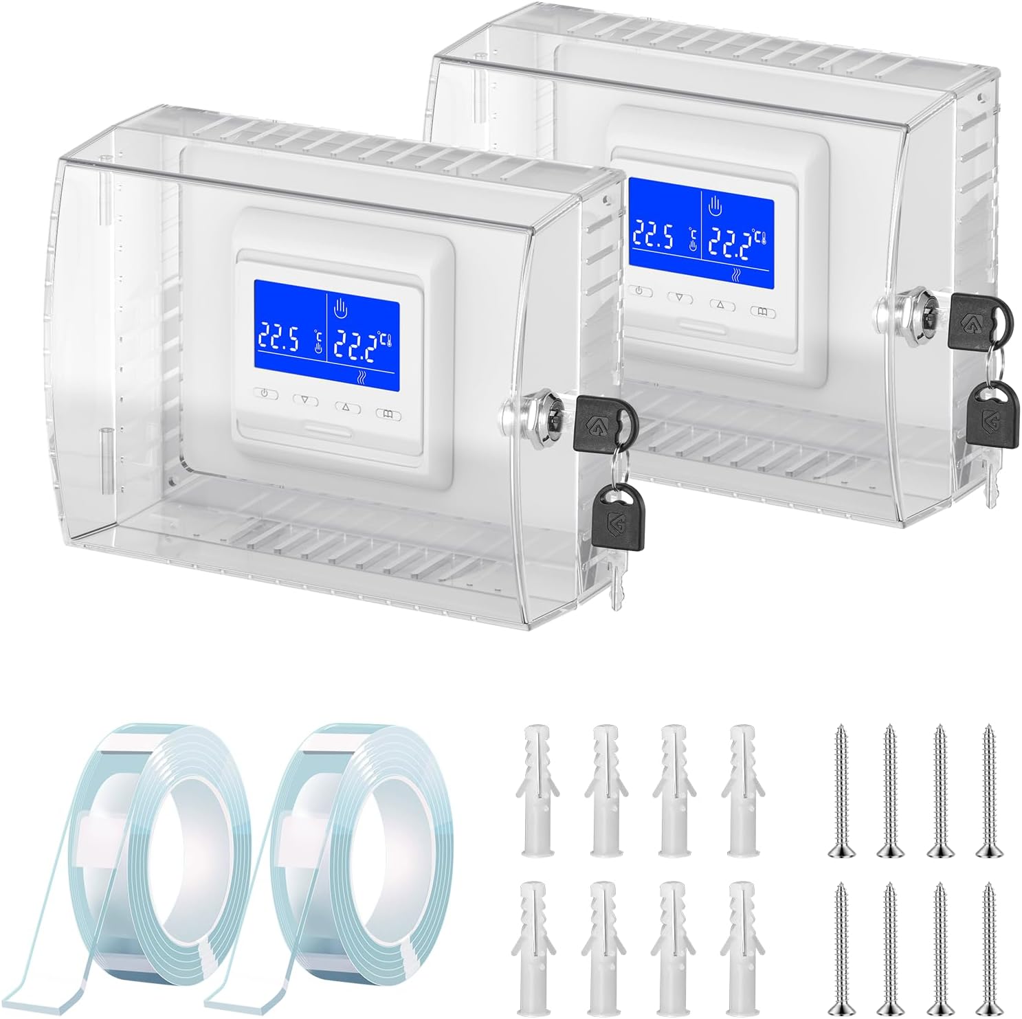 Amazon.com: Koalafast Thermostat Lock Box,Clear Ac Lock Box Cover with ...