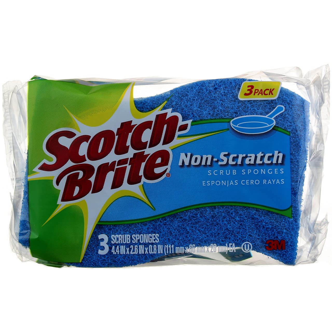 Scotch-Brite Non-Scratch Scrub Sponge, 12-Sponges : Amazon.in: Home ...