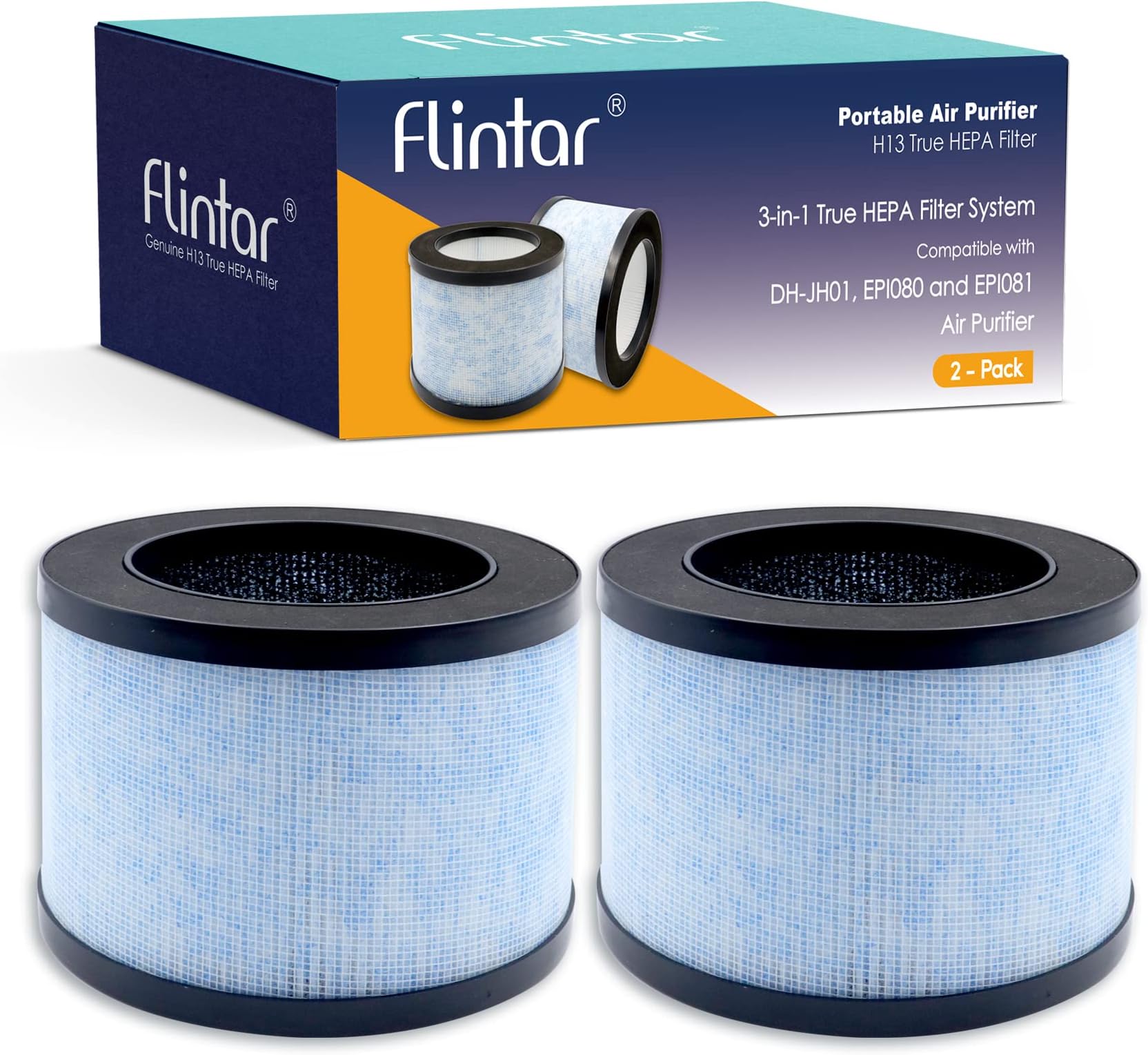 Amazon.com: Flintar True HEPA Replacement Filter, Compatible with ...
