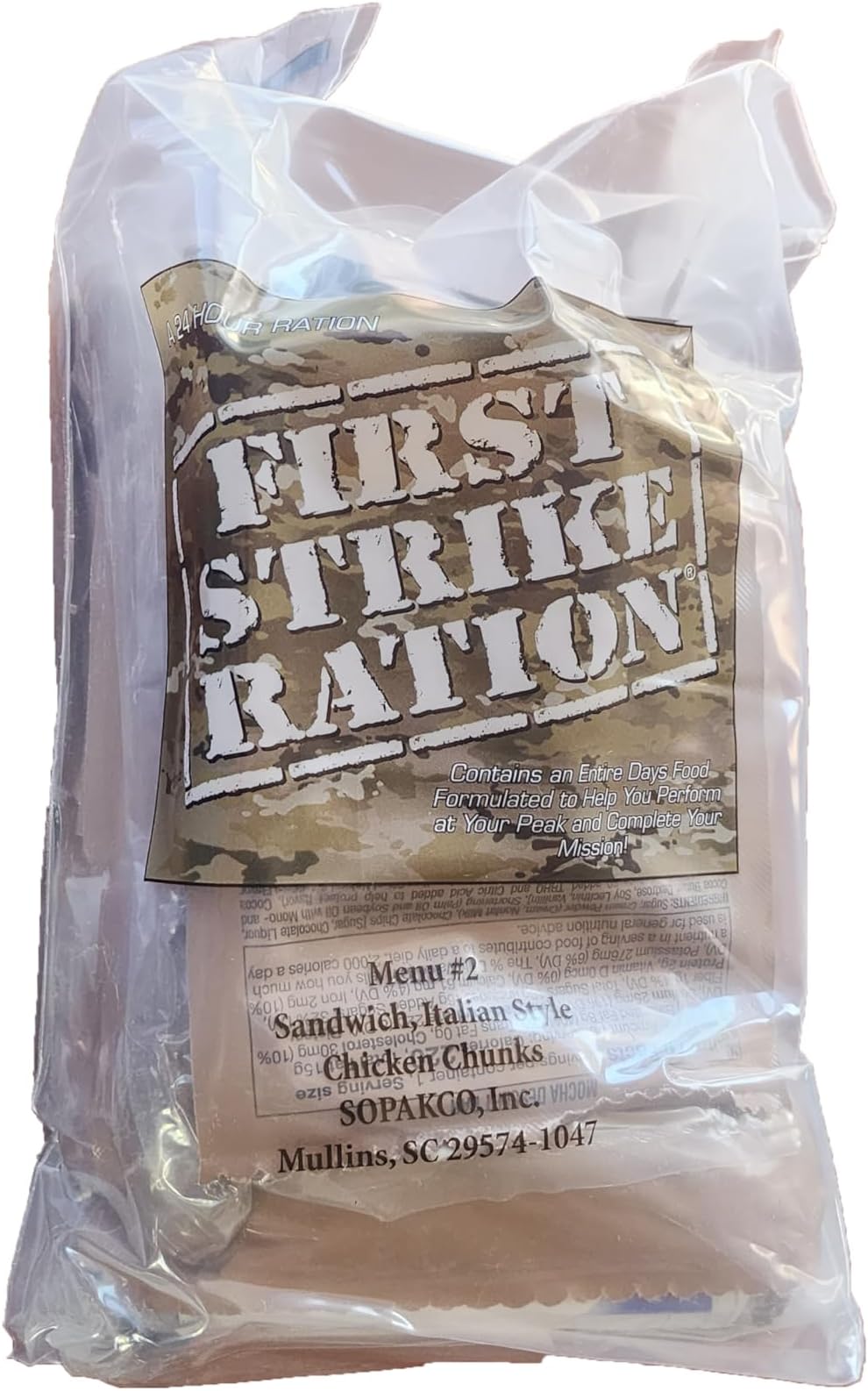 Amazon.com: First Strike Ration FSR - 24hr Meals Ready To Eat Military ...