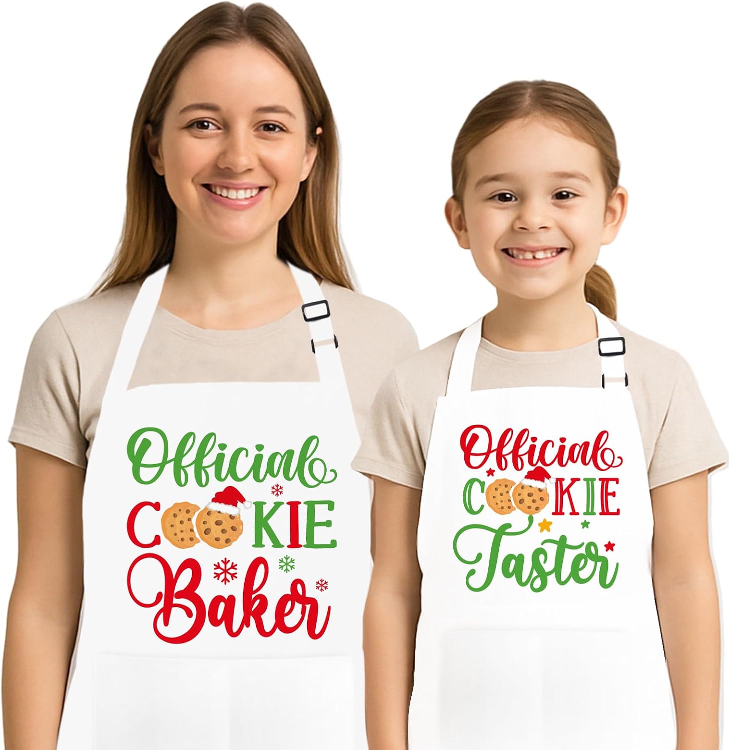 Amazon.com: 2 Pack Christmas Matching Aprons for Kids and Adults ...