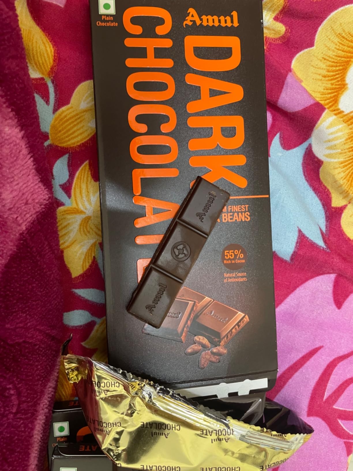 Amul 55% Cocoa Dark Chocolate Bar, 150 grams - Pack of 4 : Amazon.in ...