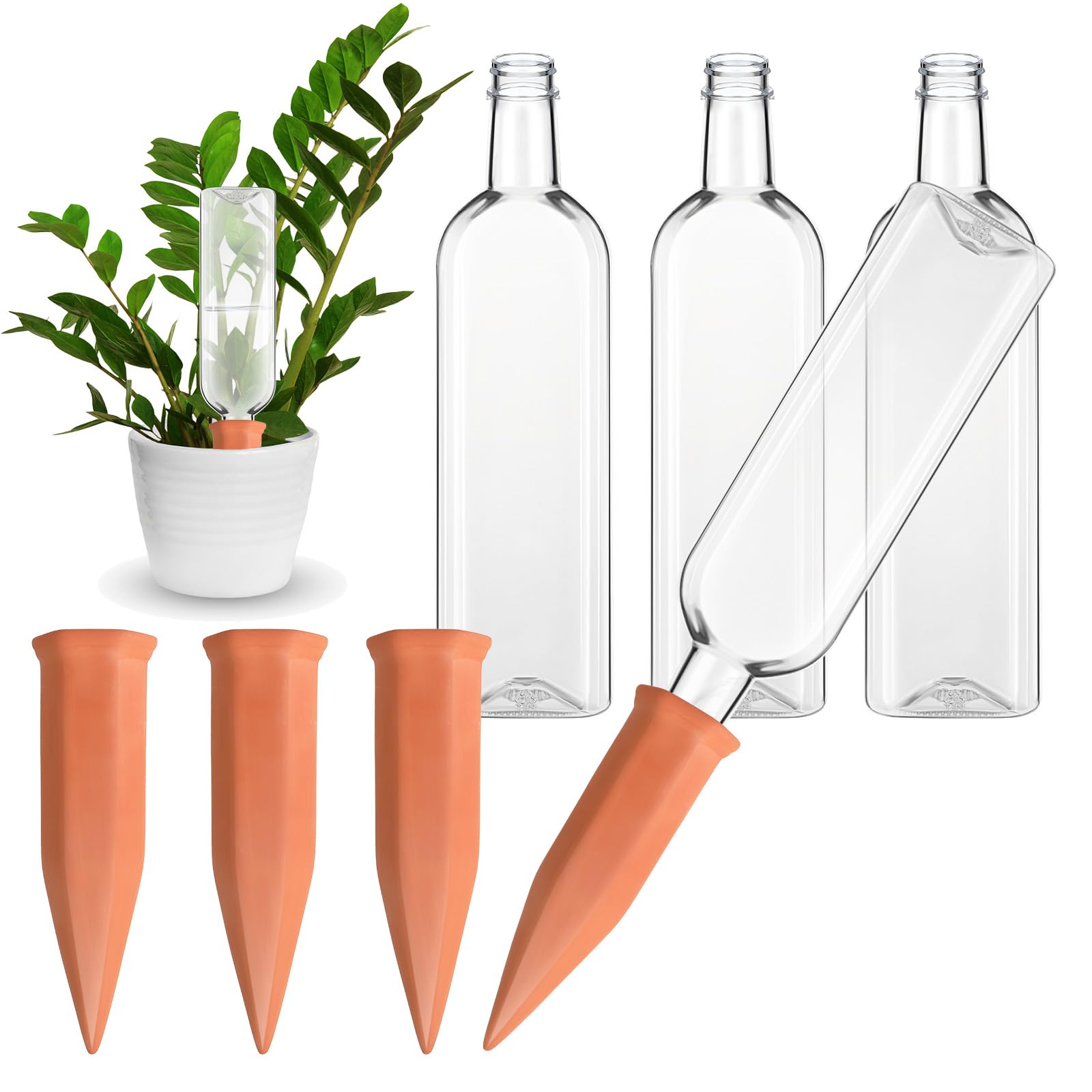 Amazon.com: Dandat 8 Pcs Plant Watering Devices, 34 oz Plastic Bottles ...